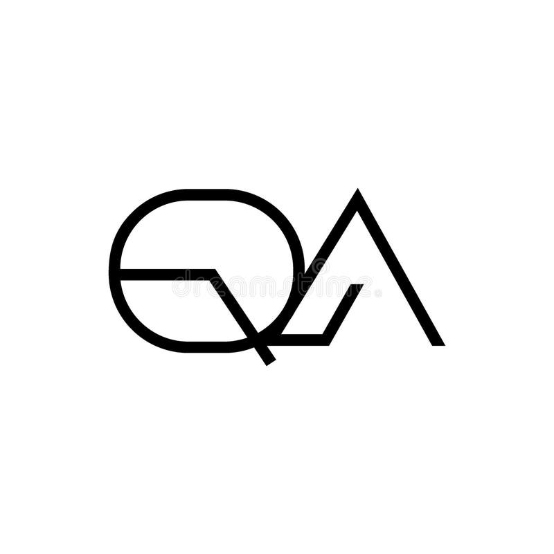 Minimal Letters QA Logo Design Stock Vector - Illustration of logo ...