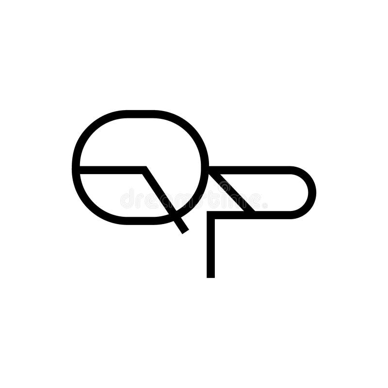 Minimal Letters QP Logo Design Stock Vector - Illustration of vector ...