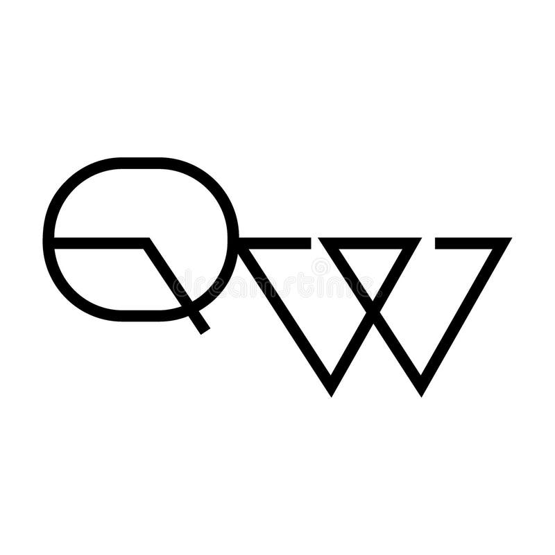 Minimal Letters QW Logo Design Stock Vector - Illustration of emblem ...