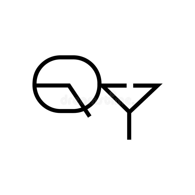 Minimal Letters QY Logo Design Stock Vector - Illustration of modern ...