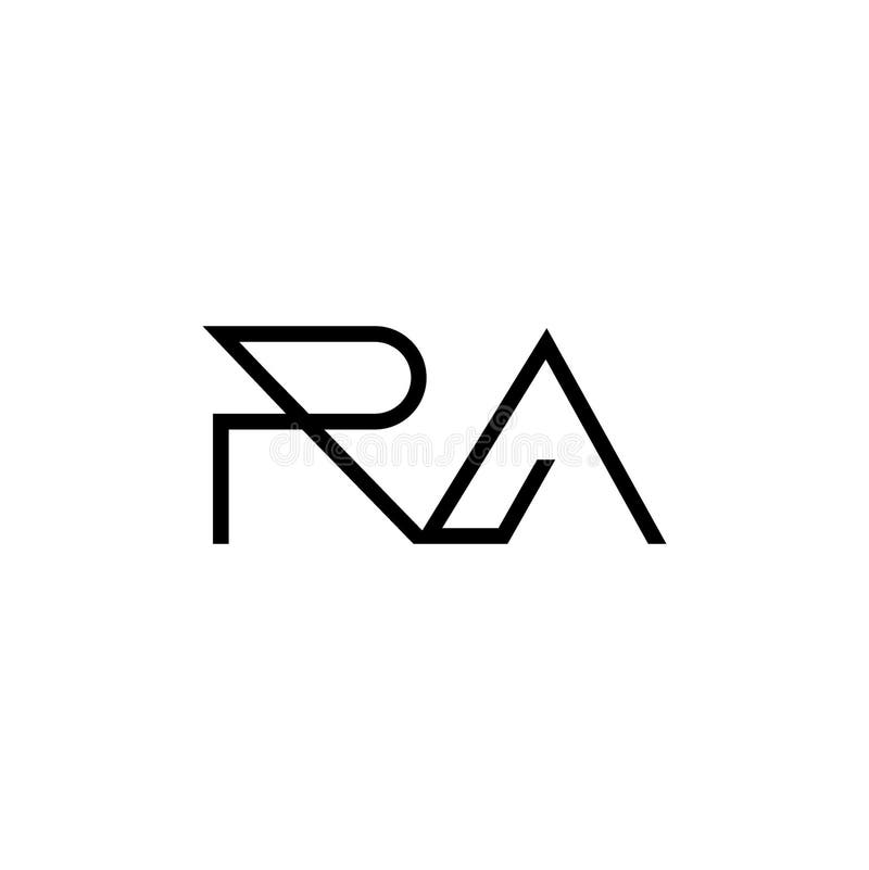 Minimal Letters RA Logo Design Stock Vector - Illustration of initial ...