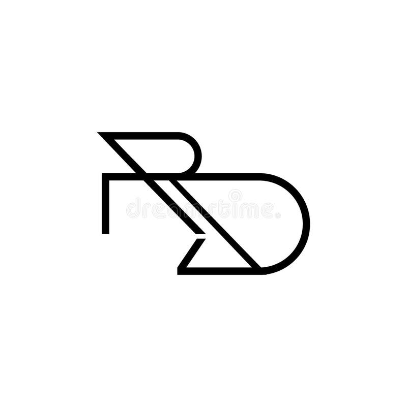 Minimal Letters RD Logo Design Stock Vector - Illustration of identity ...