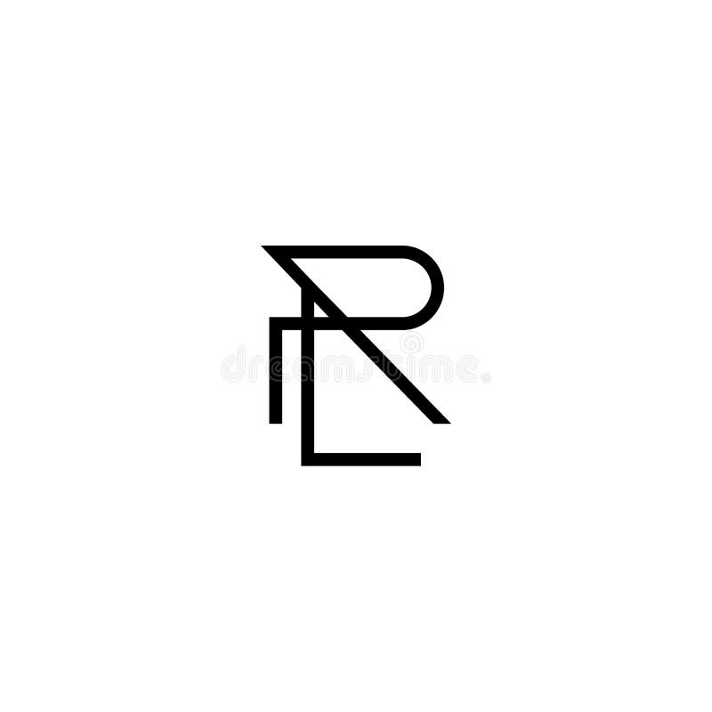 Minimal Letters RL Logo Design Stock Vector - Illustration of luxury ...
