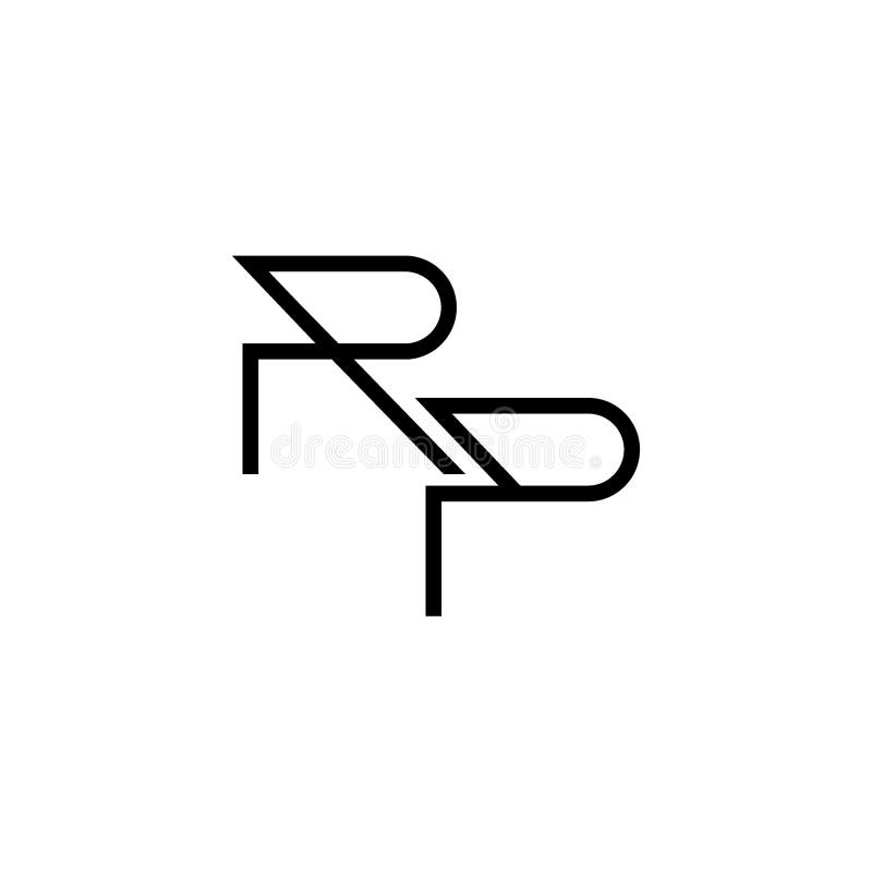Minimal Letters RP Logo Design Stock Vector - Illustration of graphic ...