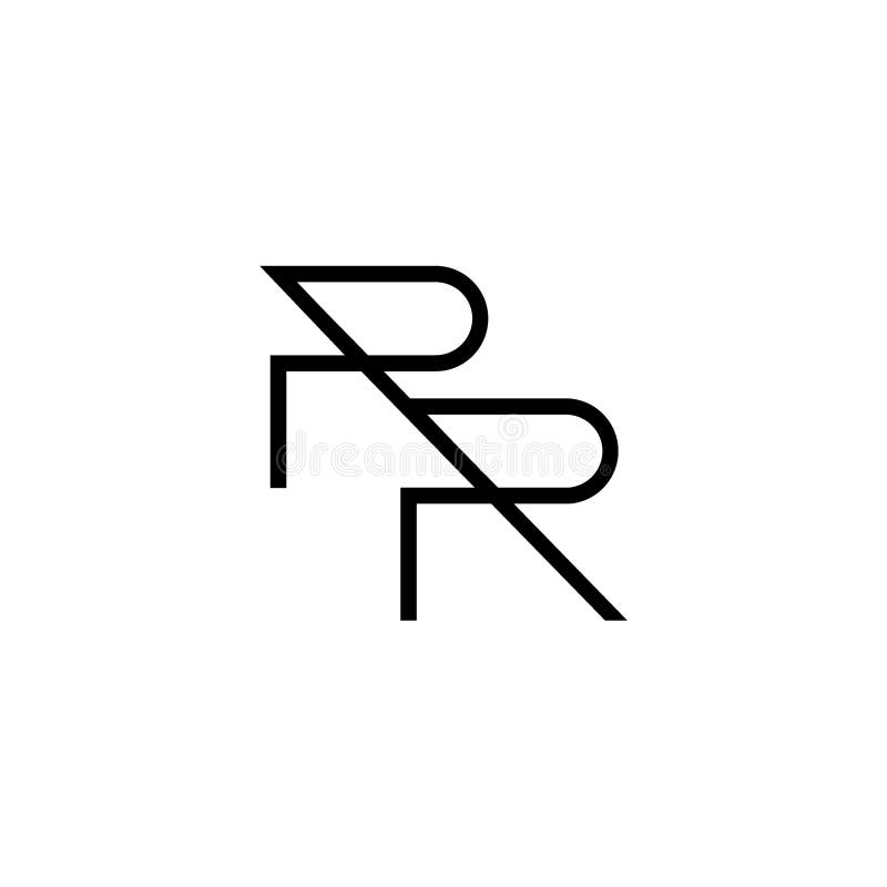 Minimal Letters RR Logo Design Stock Vector - Illustration of font ...