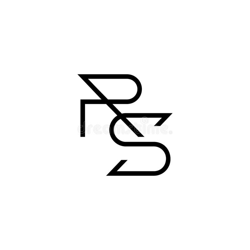 Minimal Letters RS Logo Design Stock Vector - Illustration of monogram ...