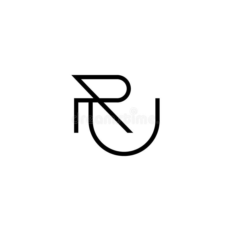 Minimal Letters RU Logo Design Stock Vector - Illustration of element ...