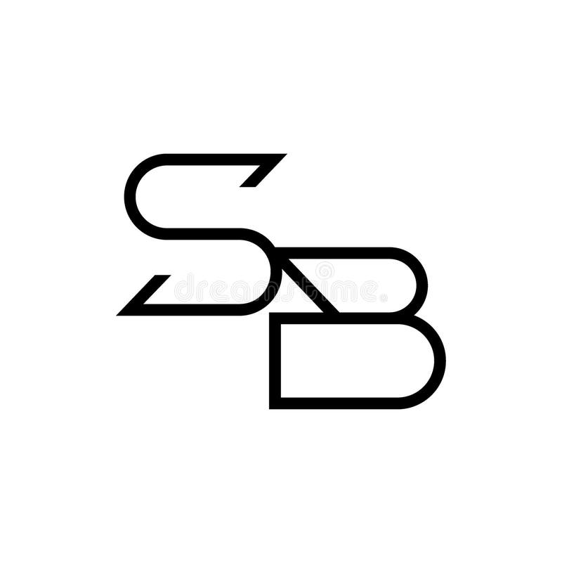Minimal Letters SB Logo Design Stock Vector - Illustration of simple ...