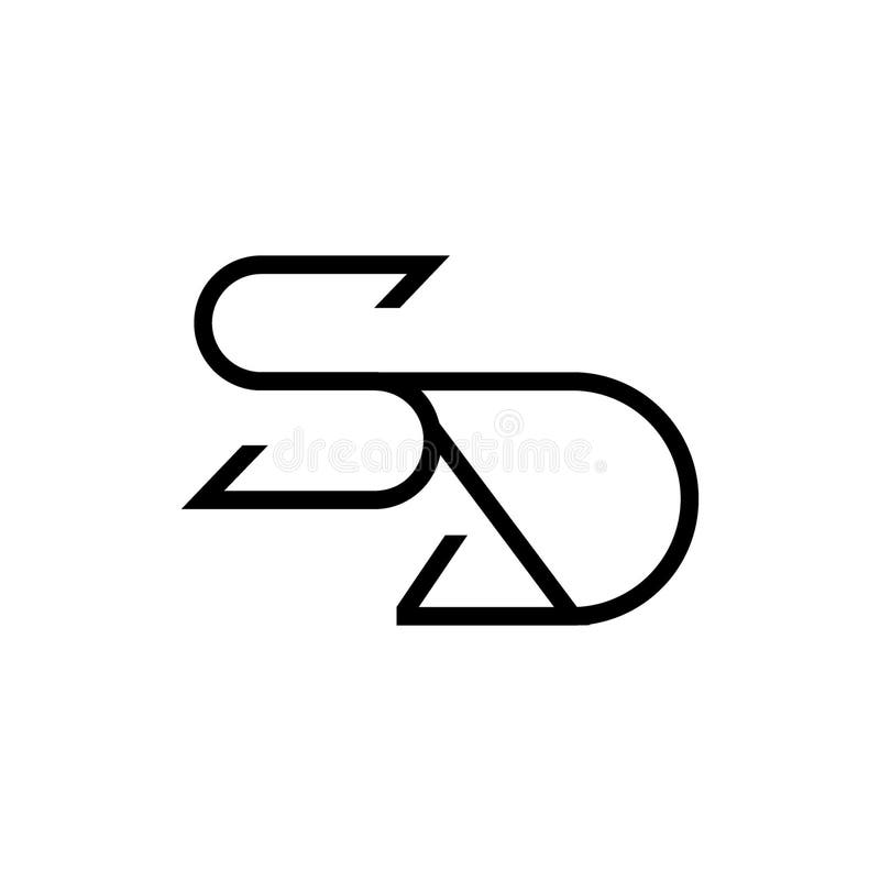 Minimal Letters SD Logo Design Stock Vector - Illustration of identity ...