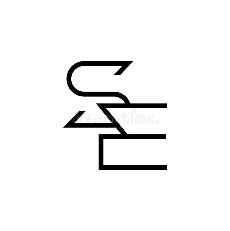 Minimal Letters SE Logo Design Stock Vector - Illustration of graphic ...