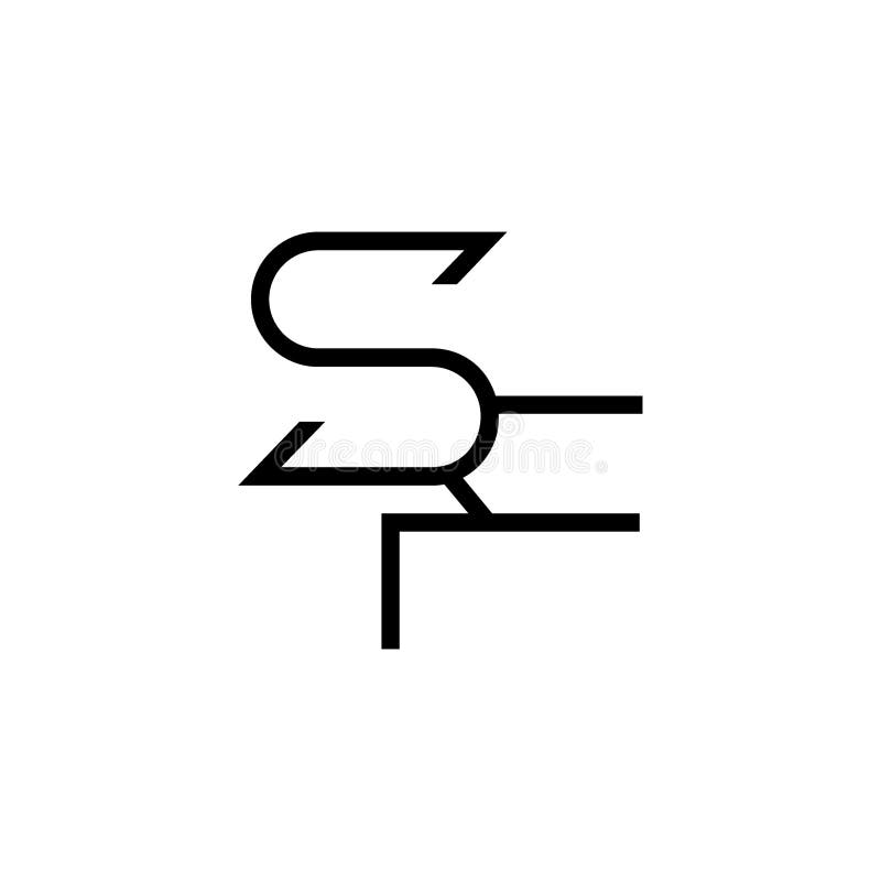 Minimal Letters SF Logo Design Stock Vector - Illustration of alphabet ...