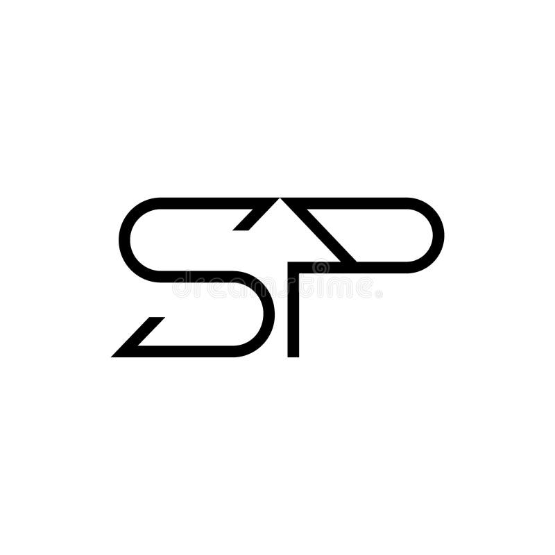 Minimal Letters SP Logo Design Stock Vector - Illustration of sign ...
