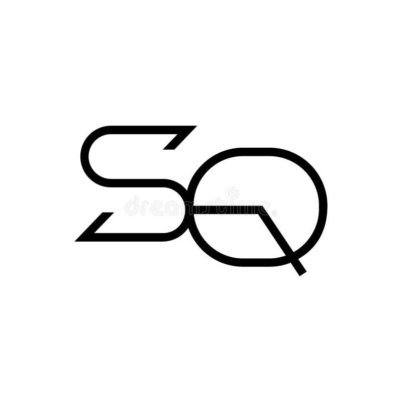 Minimal Letters SQ Logo Design Stock Vector - Illustration of abstract ...