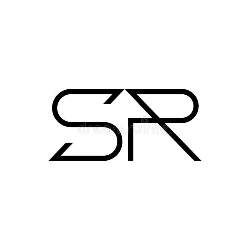 Minimal Letters SR Logo Design Stock Vector - Illustration of simple ...