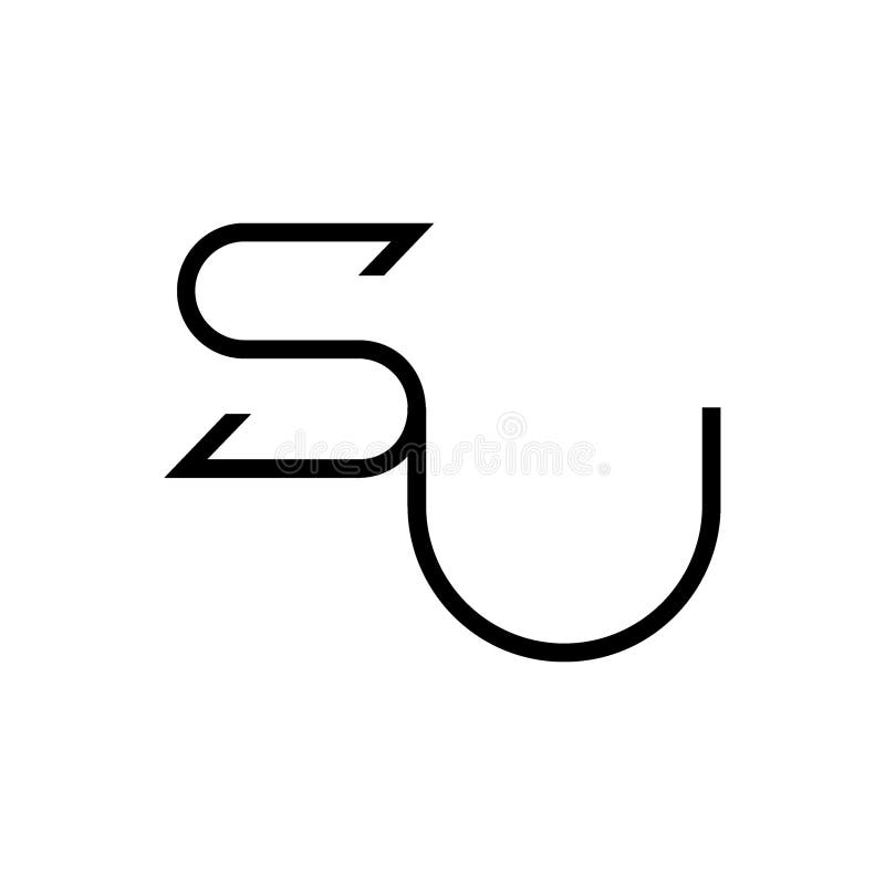 Minimal Letters SU Logo Design Stock Vector - Illustration of initial ...