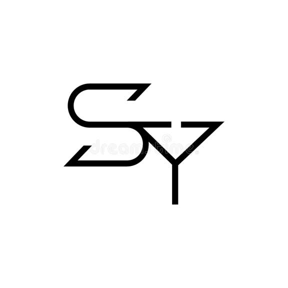 Minimal Letters SY Logo Design Stock Vector - Illustration of modern ...
