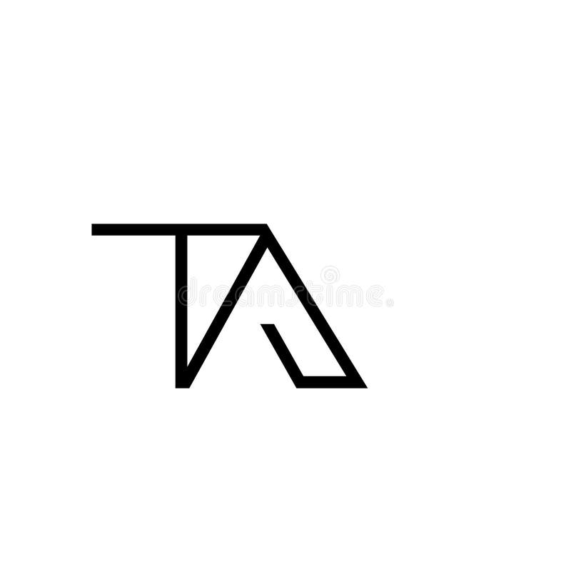 Minimal Letters TA Logo Design Stock Vector - Illustration of creative ...