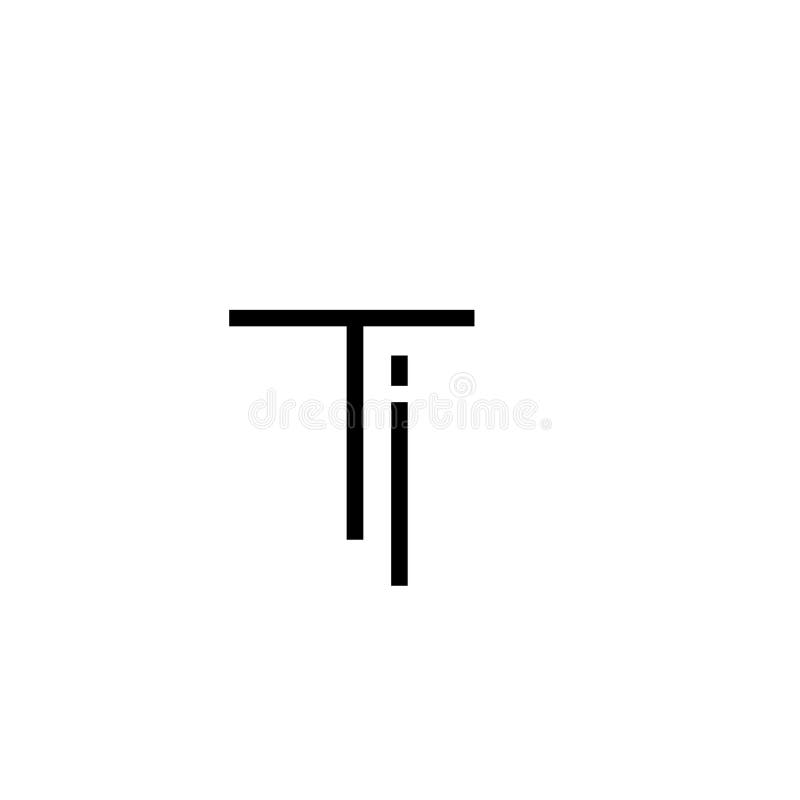 Minimal Letters TI Logo Design Stock Vector - Illustration of abstract ...