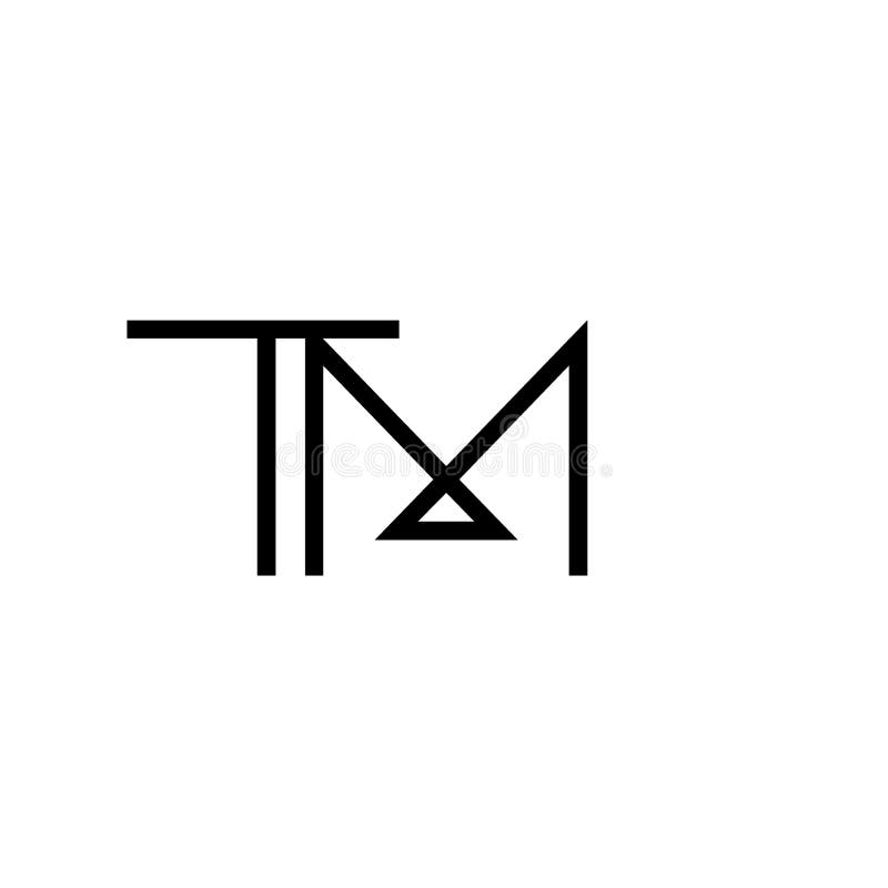 Minimal Letters TM Logo Design Stock Vector - Illustration of business ...