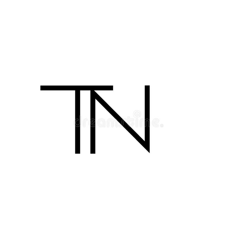 Minimal Letters TN Logo Design Stock Vector - Illustration of element ...