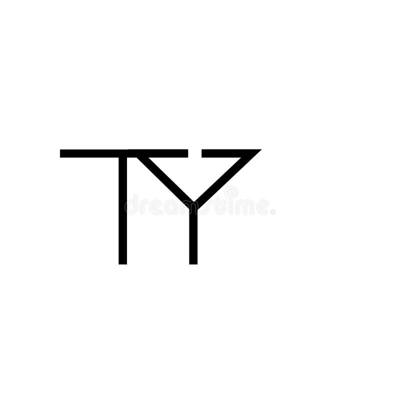 Minimal Letters TY Logo Design Stock Vector - Illustration of ...