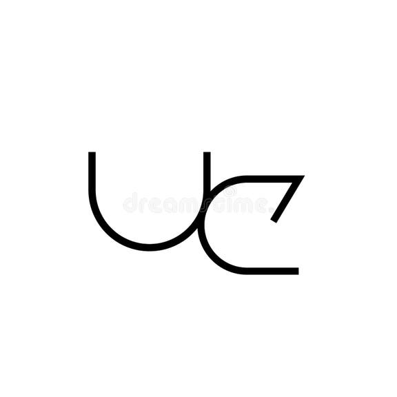 Minimal Letters UC Logo Design Stock Vector - Illustration of font ...