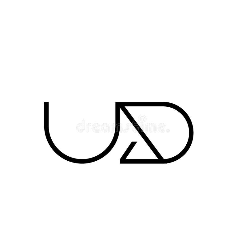 Minimal Letters UD Logo Design Stock Vector - Illustration of minimal ...