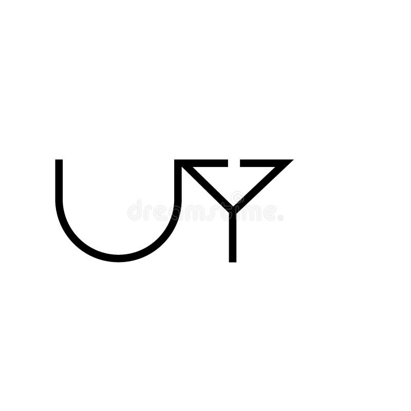Minimal Letters UY Logo Design Stock Vector - Illustration of ...