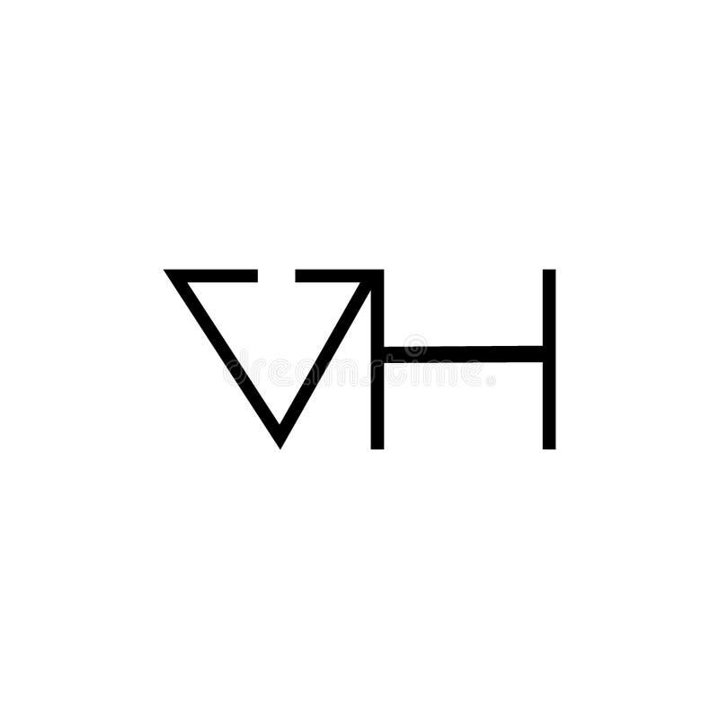 Minimal Letters VH Logo Design Stock Vector - Illustration of minimal ...
