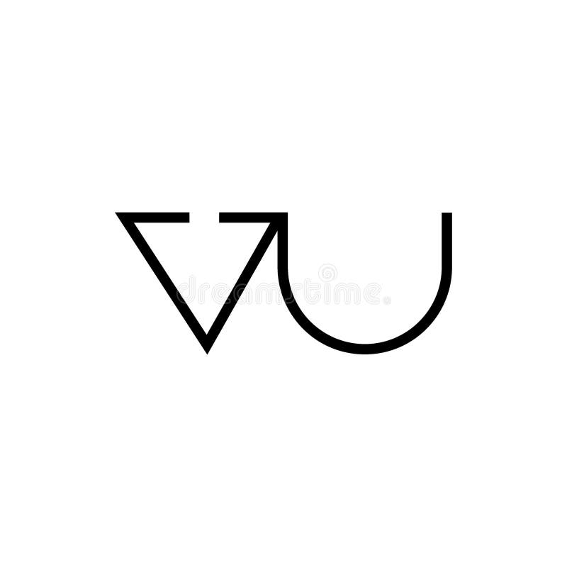 Minimal Letters VU Logo Design Stock Vector - Illustration of design ...