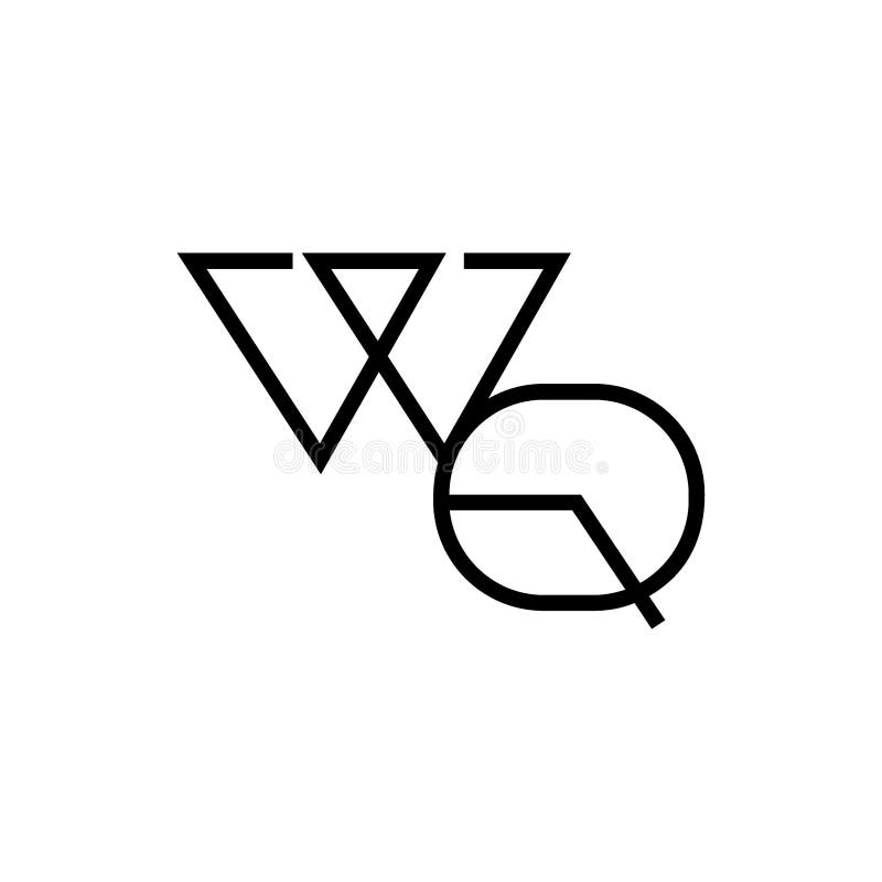 Minimal Letters WQ Logo Design Stock Vector - Illustration of concept ...