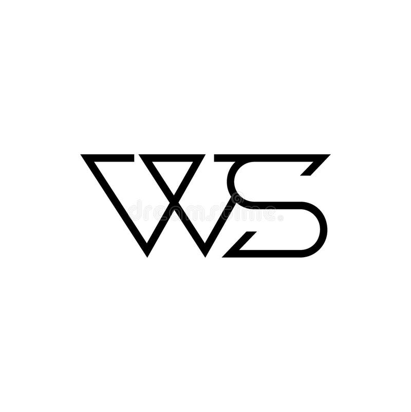 Minimal Letters WS Logo Design Stock Vector - Illustration of modern ...