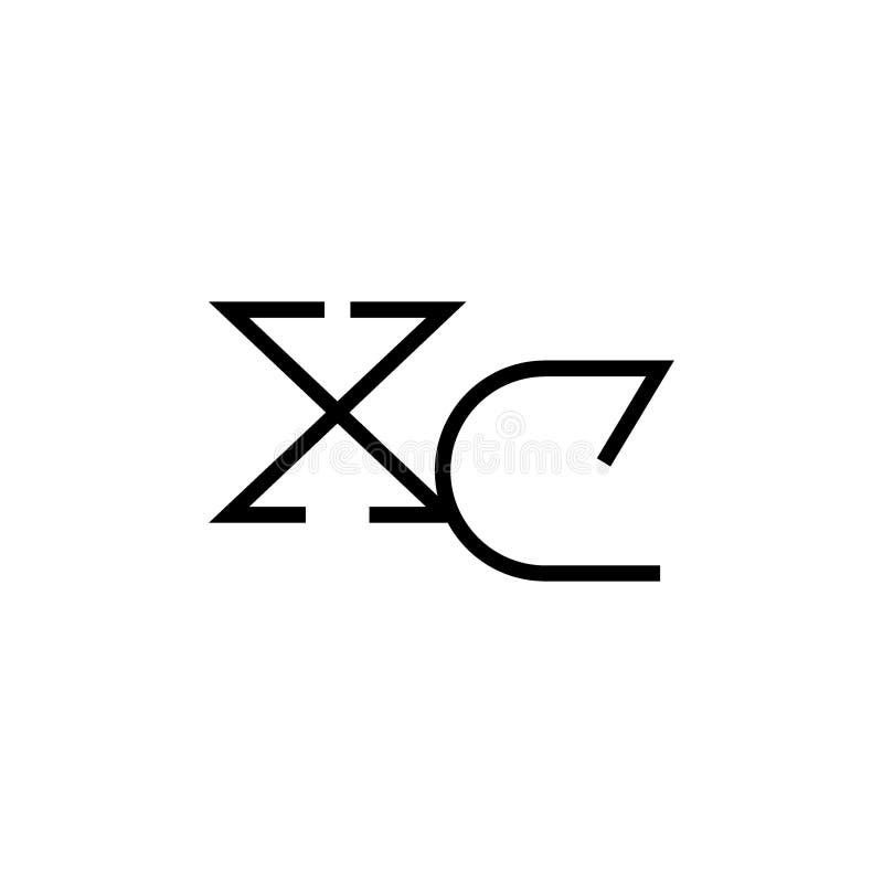Minimal Letters XC Logo Design Stock Vector - Illustration of logo ...