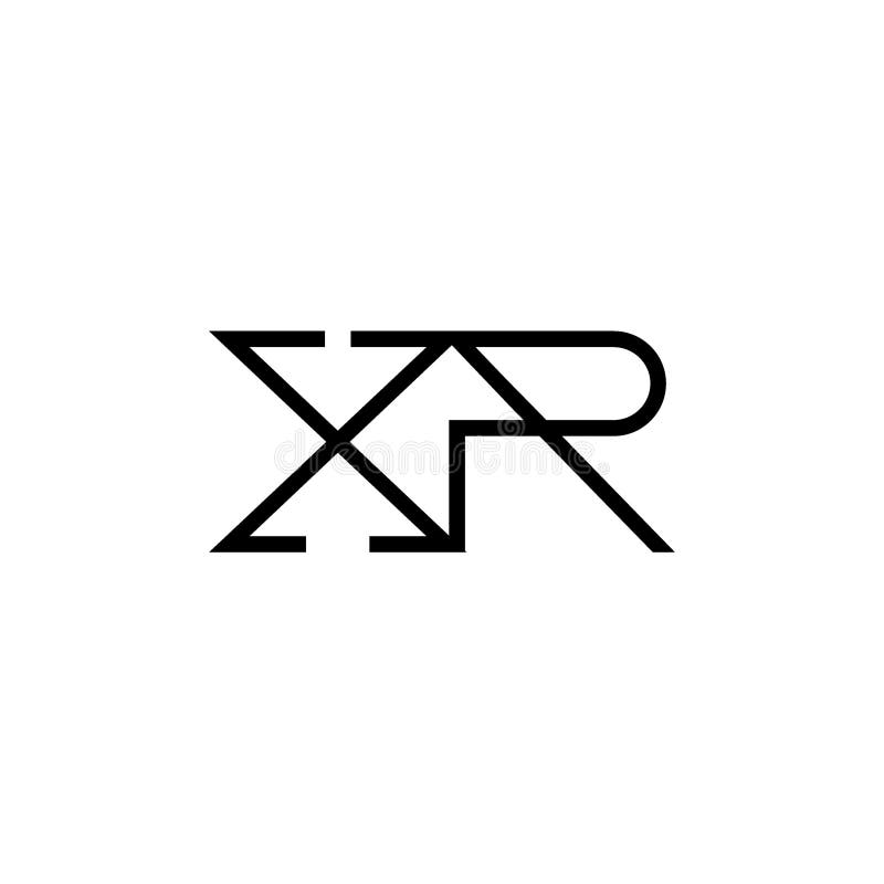Minimal Letters XR Logo Design Stock Vector - Illustration of ...