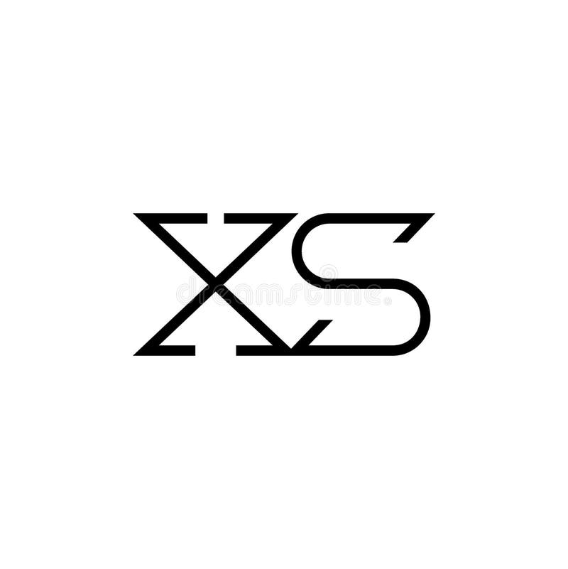 Minimal Letters XS Logo Design Stock Vector - Illustration of vector ...