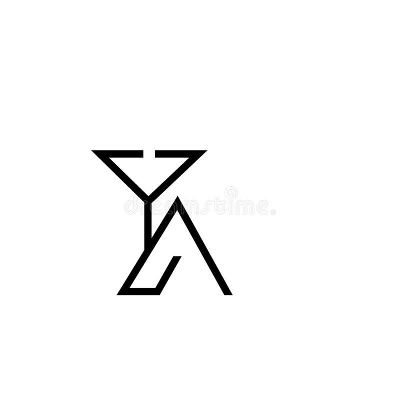 Minimal Letters YA Logo Design Stock Vector - Illustration of symbol ...