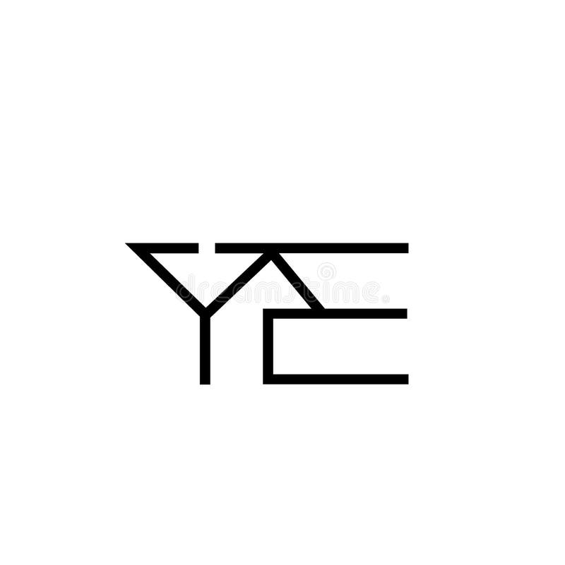 Minimal Letters YE Logo Design Stock Vector - Illustration of emblem ...