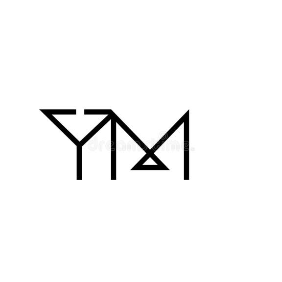 Minimal Letters YM Logo Design Stock Vector - Illustration of company ...