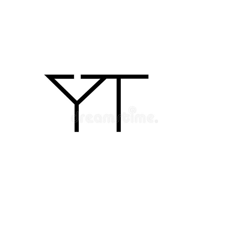 Minimal Letters YT Logo Design Stock Vector - Illustration of vector ...