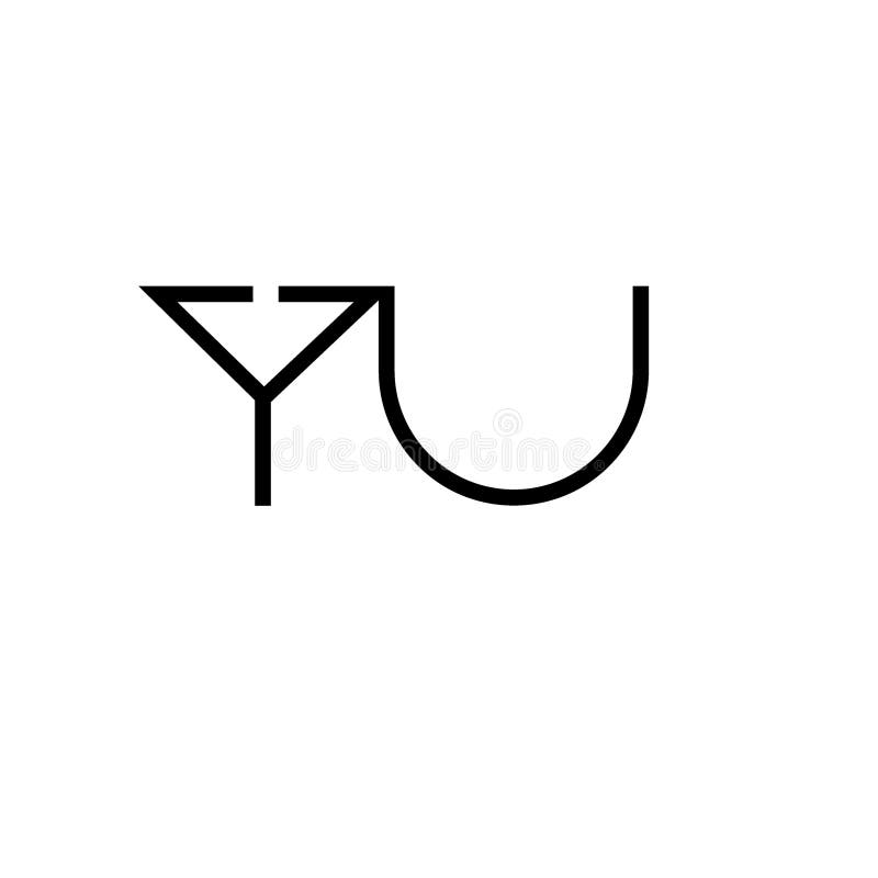 Minimal Letters YU Logo Design Stock Vector - Illustration of creative ...