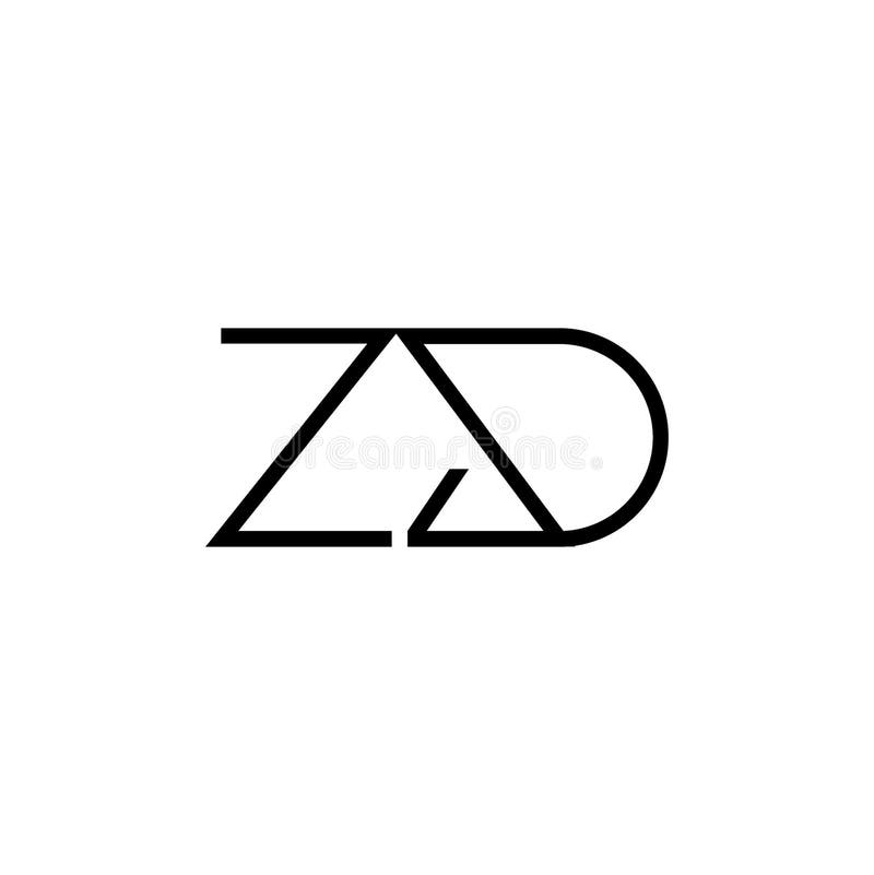 Minimal Letters ZD Logo Design Stock Vector - Illustration of graphic ...