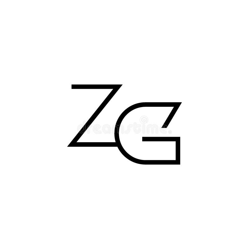 Minimal Letters ZG Logo Design Stock Vector - Illustration of logo ...