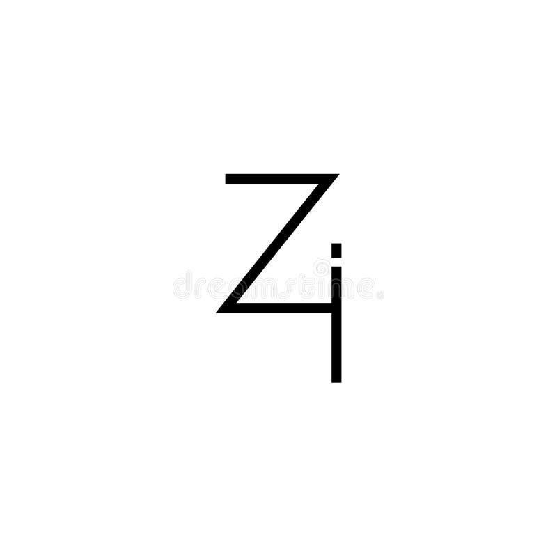 Minimal Letters ZI Logo Design Stock Vector - Illustration of ...