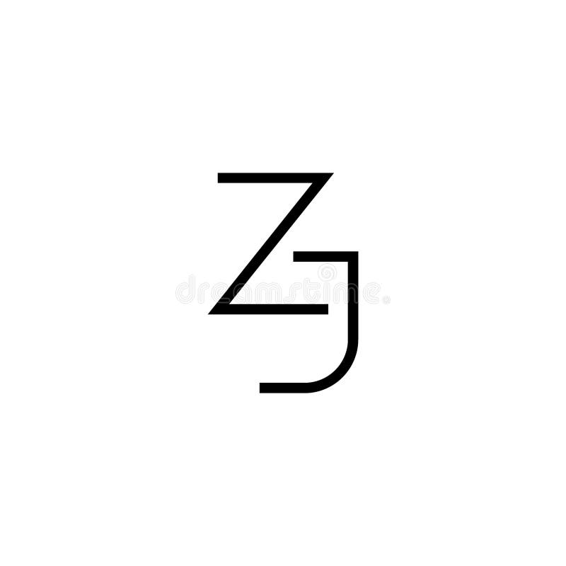 Minimal Letters ZJ Logo Design Stock Vector - Illustration of emblem ...