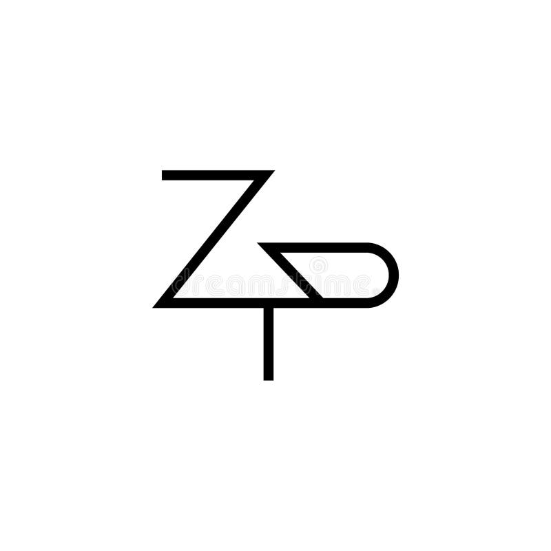 Minimal Letters ZP Logo Design Stock Vector - Illustration of monogram ...