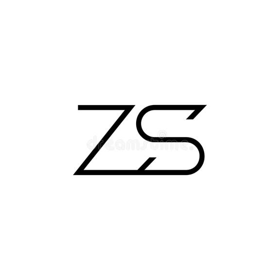 Minimal Letters ZS Logo Design Stock Vector - Illustration of brand ...