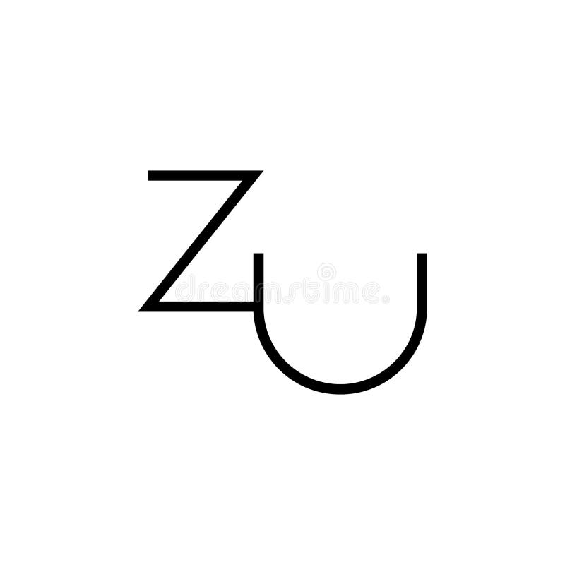 Minimal Letters ZU Logo Design Stock Vector - Illustration of corporate, marketing: 303858291
