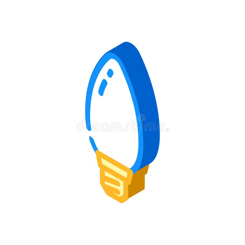 Minimal Light Bulb Isometric Icon Vector Illustration Stock Vector ...