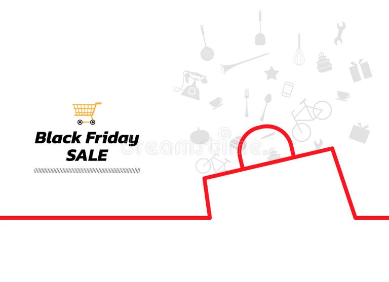 Minimal line Black Friday stock vector. Illustration of label - 226698936