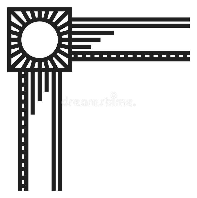 Decorative Corner. Geometric Star Element Stock Illustration ...